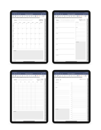 Planner Digital PB - Não Datado para iPad e Tablet | Yasmin Araujo